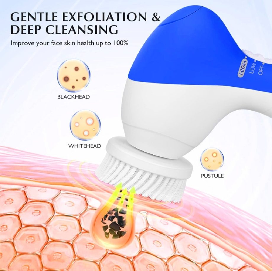 5 in 1 Facial Electric Cleanser and Massager for Removing Blackheads ...